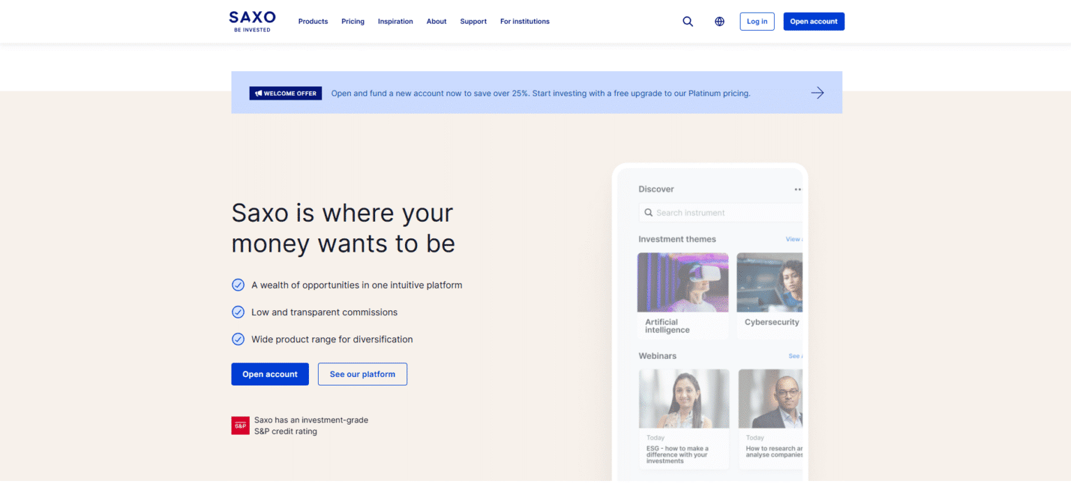 Saxo Broker Review 2025: Platforms and Account Types